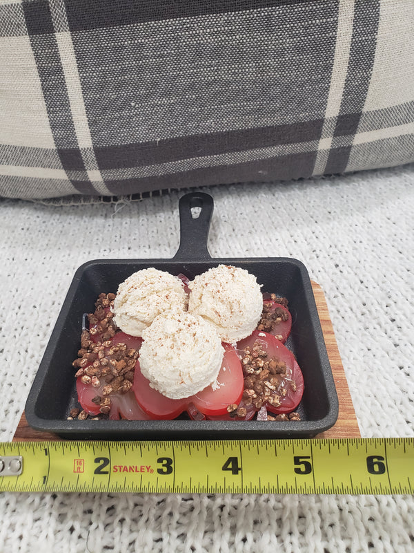 Pip Posh Design Faux Sweet Décor Mini Red Apple Crumble Ice Cream Skil ...