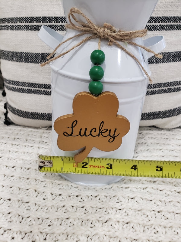 Rustic Farm House Style "Lucky" White Decorative Pitcher Farm House Co ...