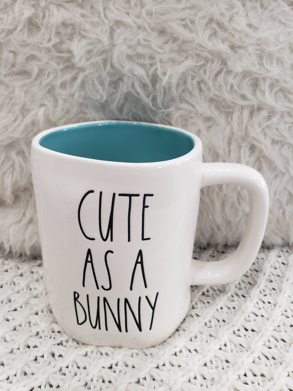 Rae Dunn "Cute As A Bunny" Mug Spring Collection - PipPosh
